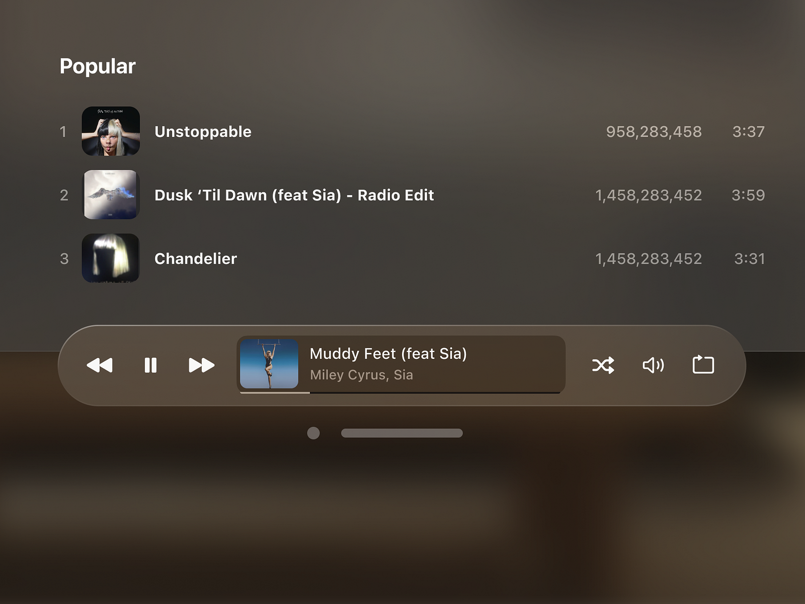 Playback Controls for Spatial Spotify UI by Laura Ader on Dribbble