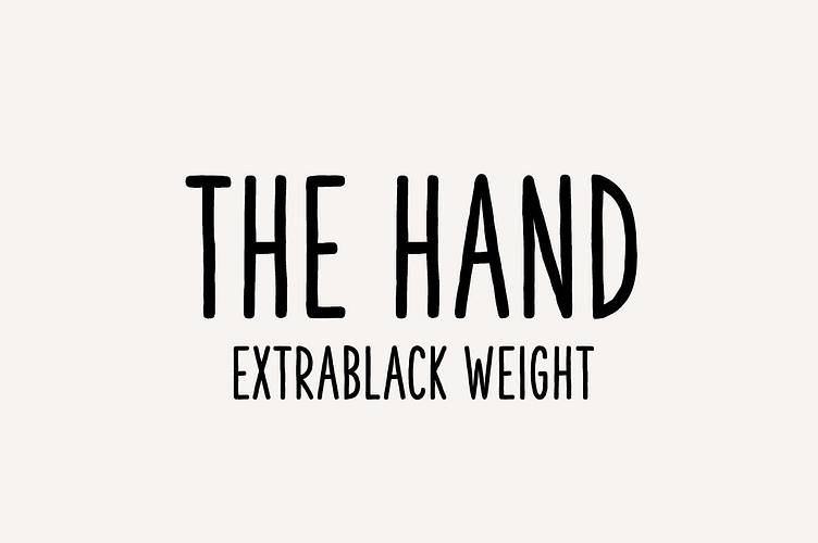 The Hand Font (Extrablack weight) by Munir on Dribbble