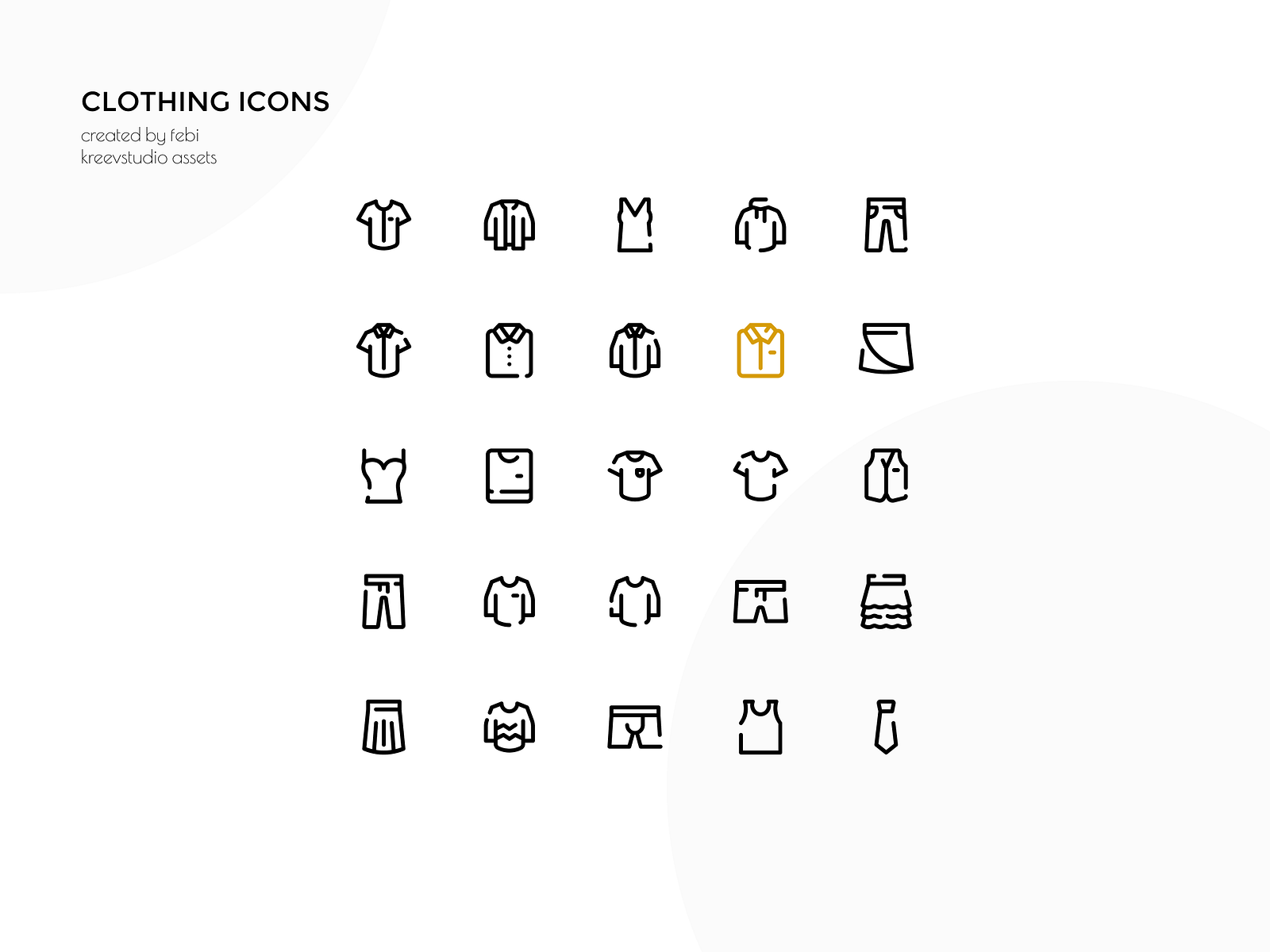 Clothing Icons by Febria Erliana on Dribbble