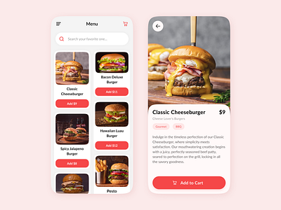 Food Menu UI by Samir Hossain on Dribbble