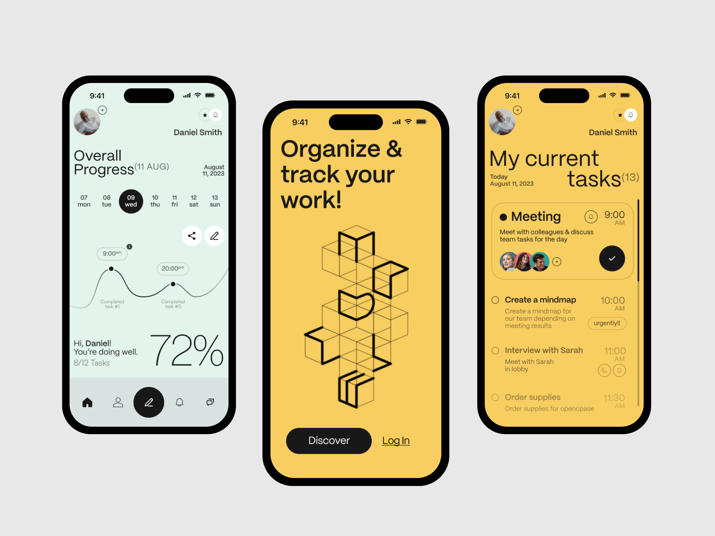 Task Organizer - Mobile App by Sam Halpert for Awsmd on Dribbble