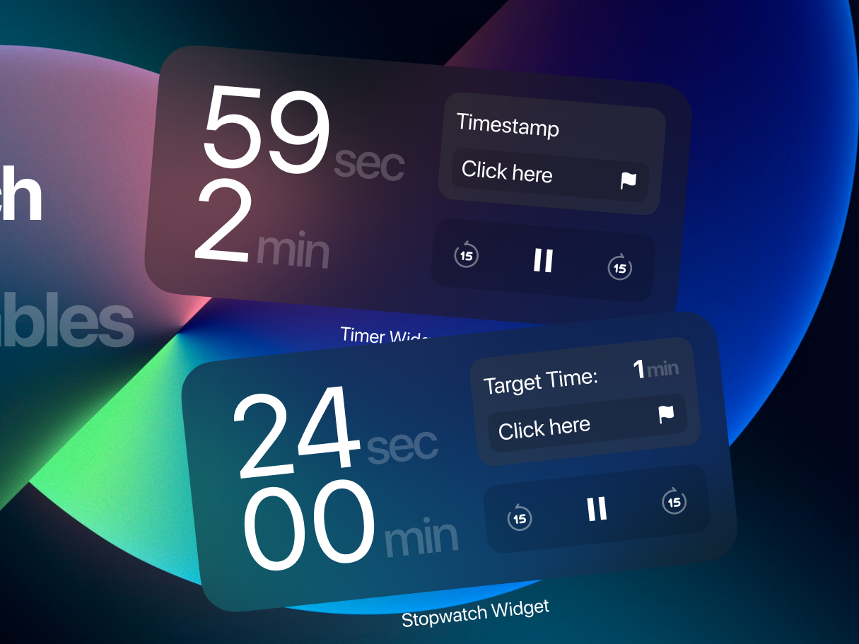 Timer and Stopwatch with Variables in Figma by Mani Jalilzadeh on Dribbble