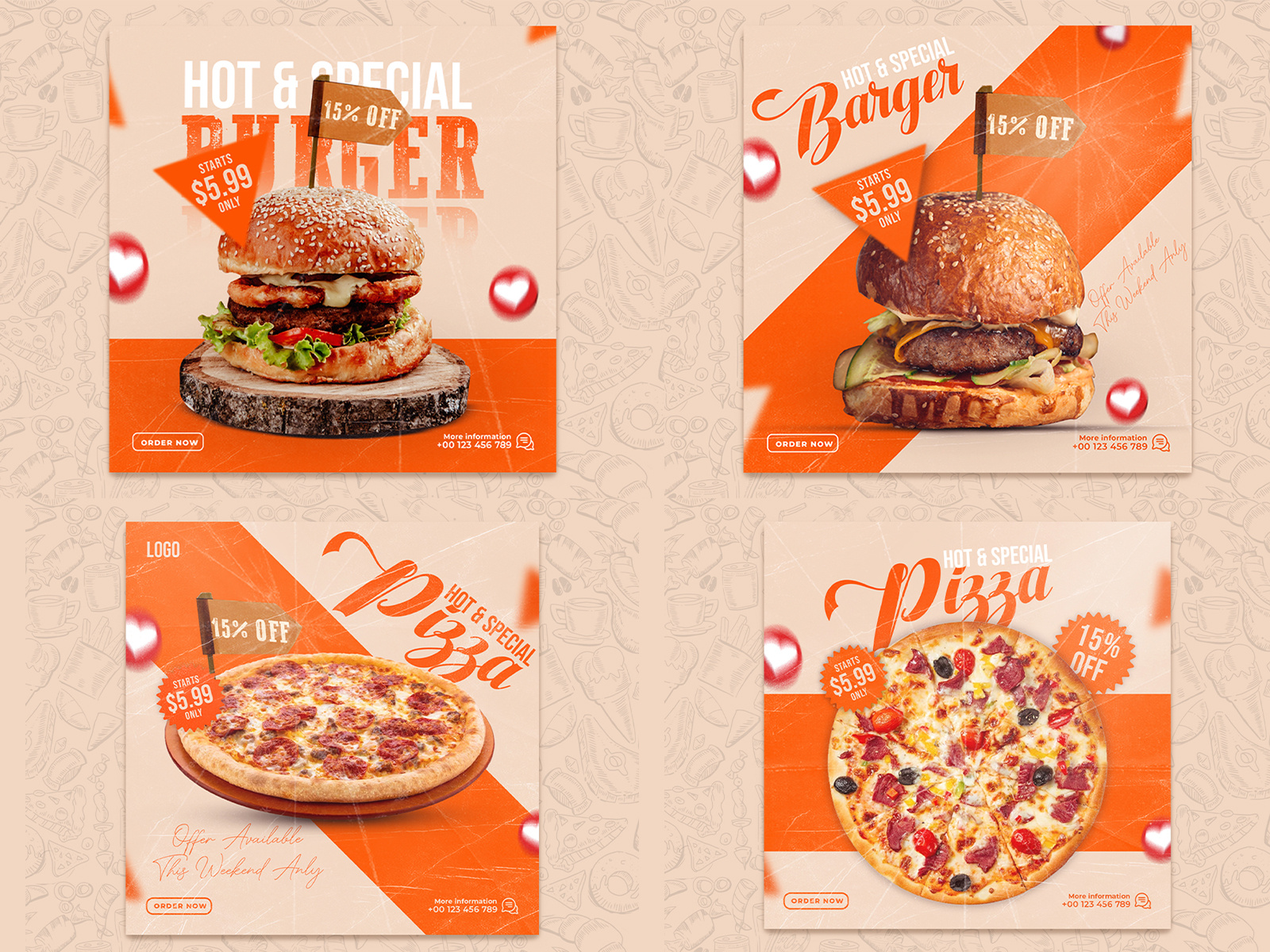 Fast Food | Social Media Advertising Design by Legoon Pixel on Dribbble