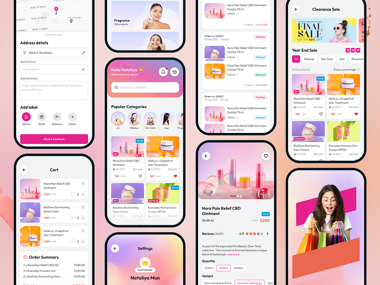 Beauty Cosmetics Ecommerce App Official UI Design by Design Monks for ...
