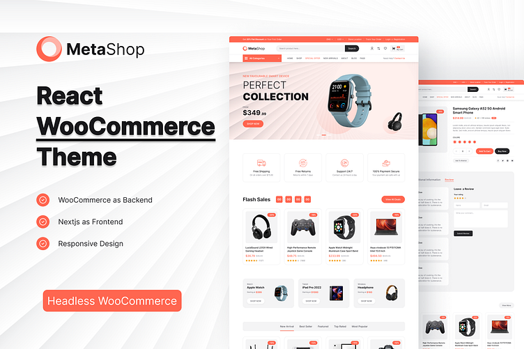 React WooCommerce Theme- Headless WooCommerce Solution by JS Template on Dribbble