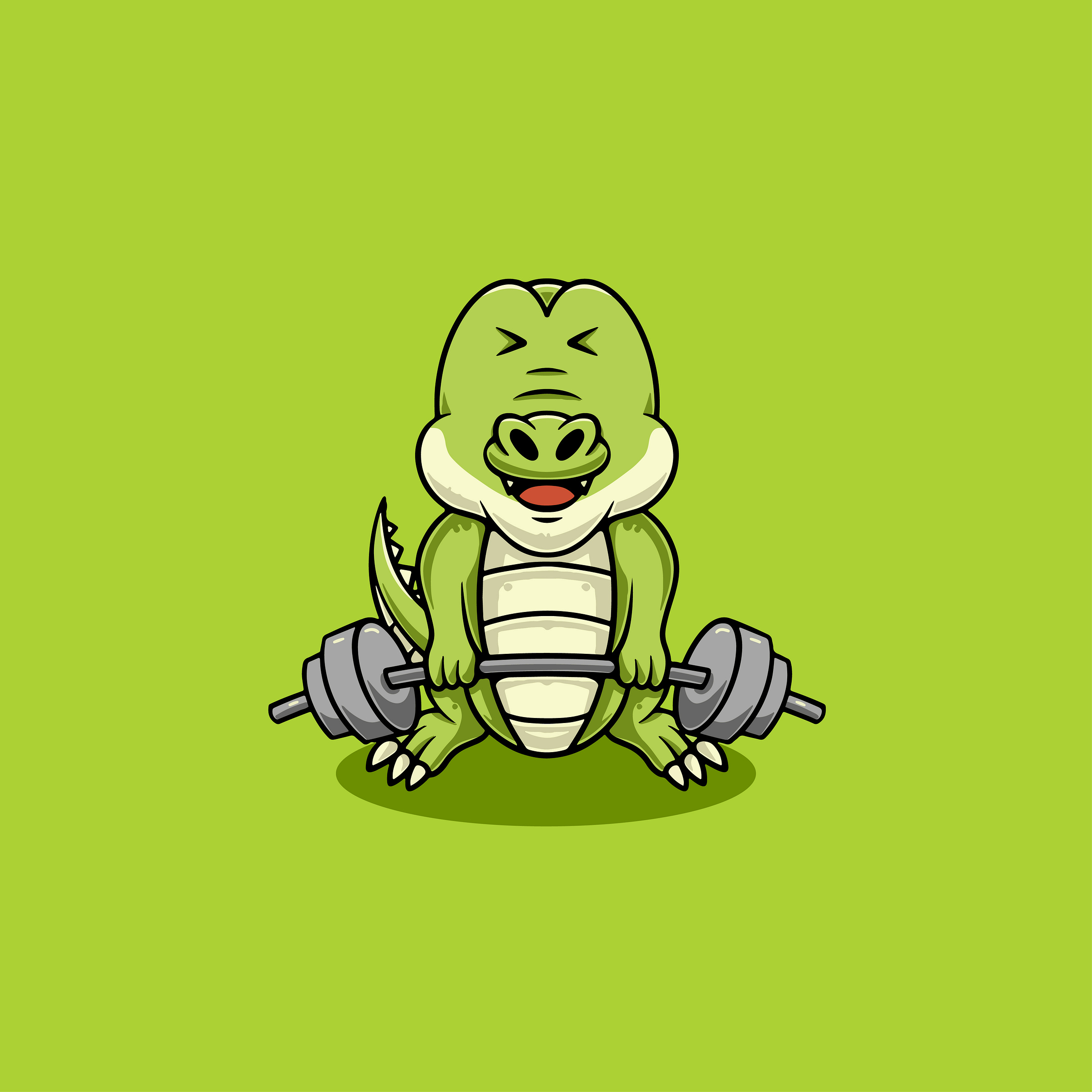 Cute Crocodile Workout Illustration by Cubbone on Dribbble