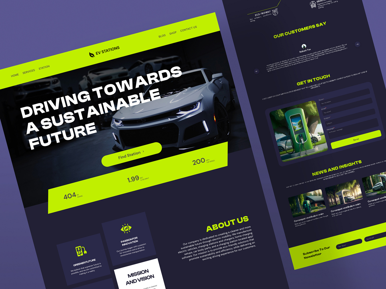 Electric Vehicle Website by Asiq M. for Netro Systems on Dribbble