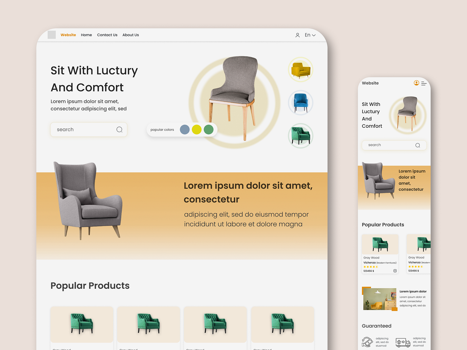 modern furniture by Rezvane G on Dribbble