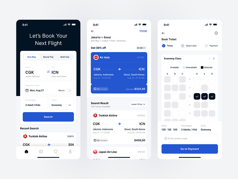 Flight Booking designs, themes, templates and downloadable graphic ...