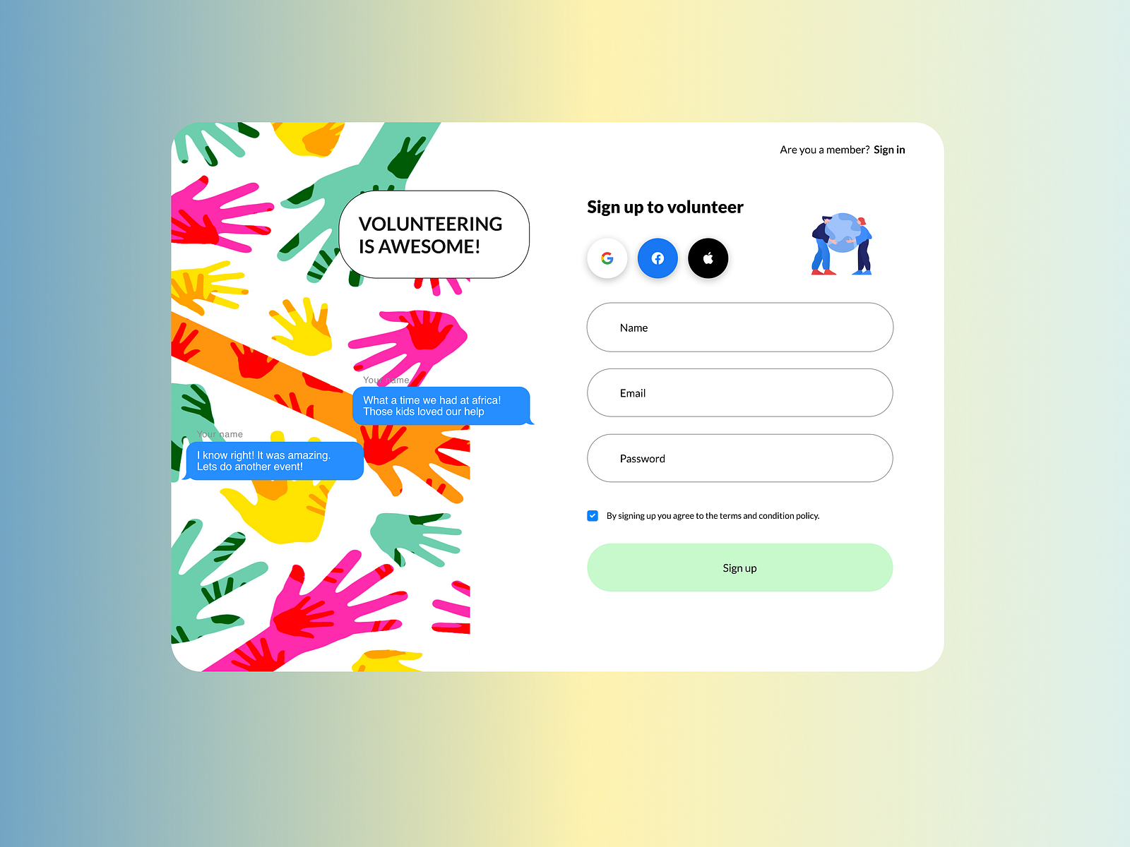 Daily UI #001 Volunteer Event | UI Design by Hubert Odias Jr on Dribbble