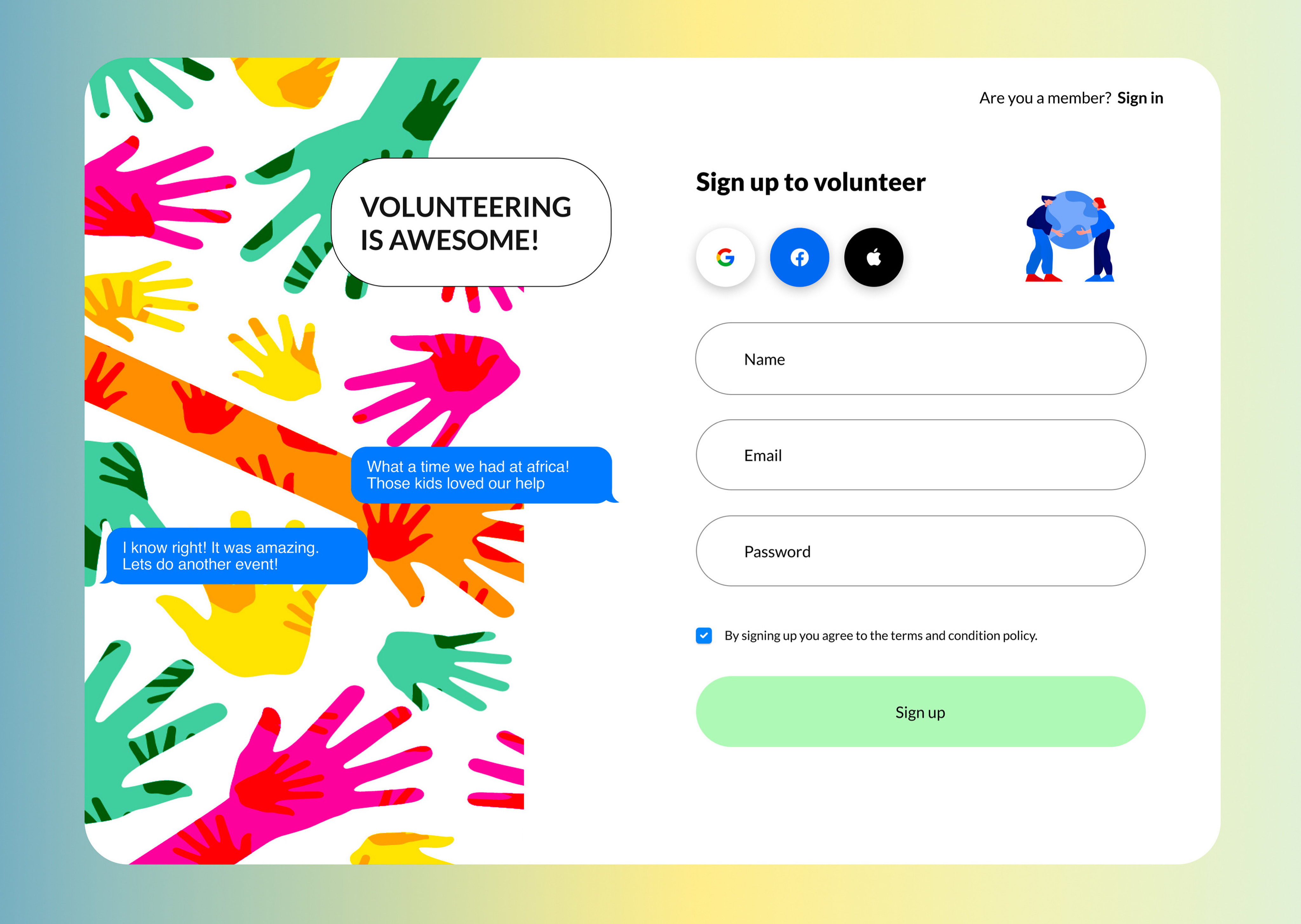 Daily UI #001 Volunteer Event | UI Design by Hubert Odias Jr on Dribbble