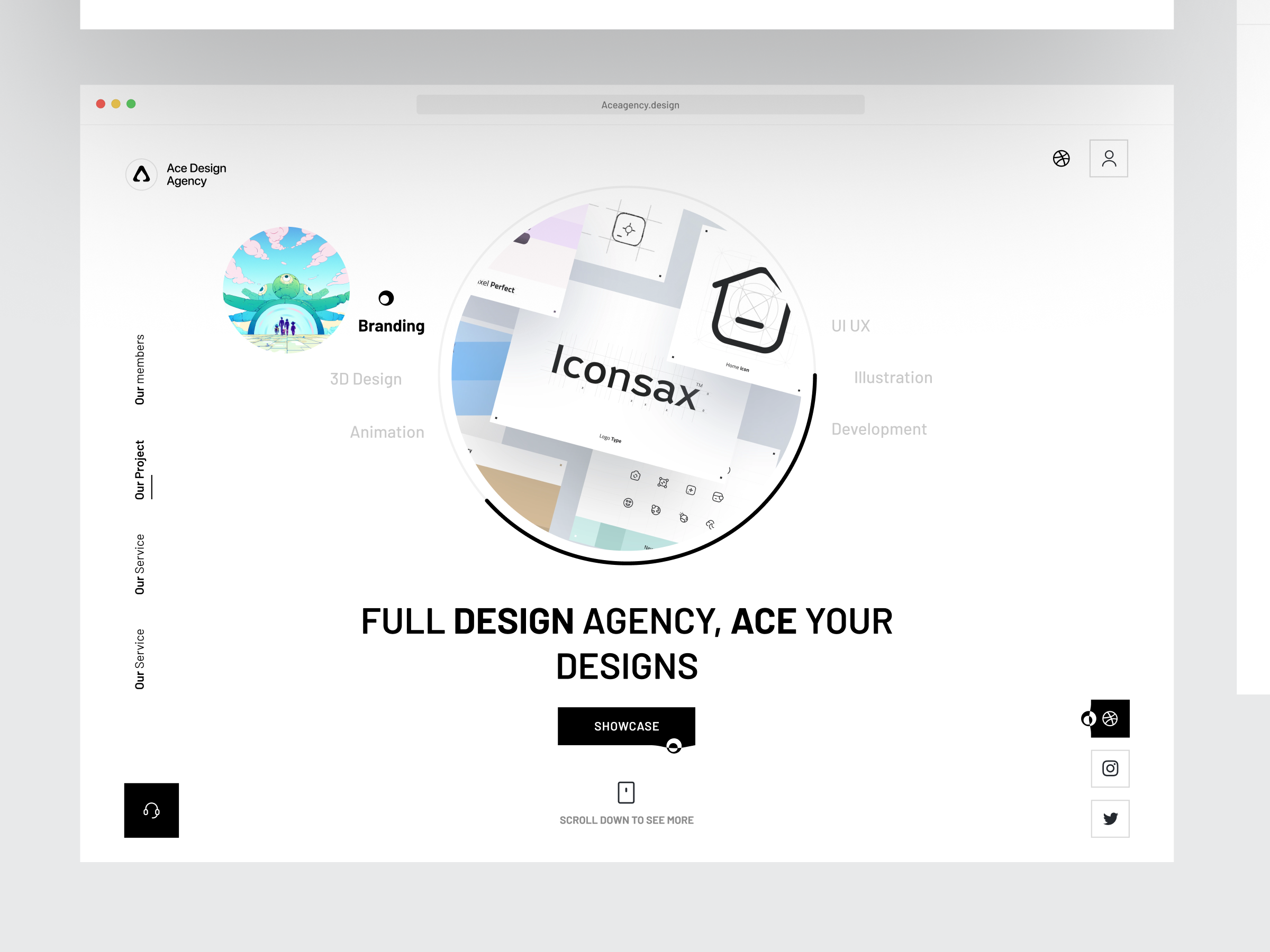 Ace Design - Website by Amir Baqian for Ace Design Agency on Dribbble