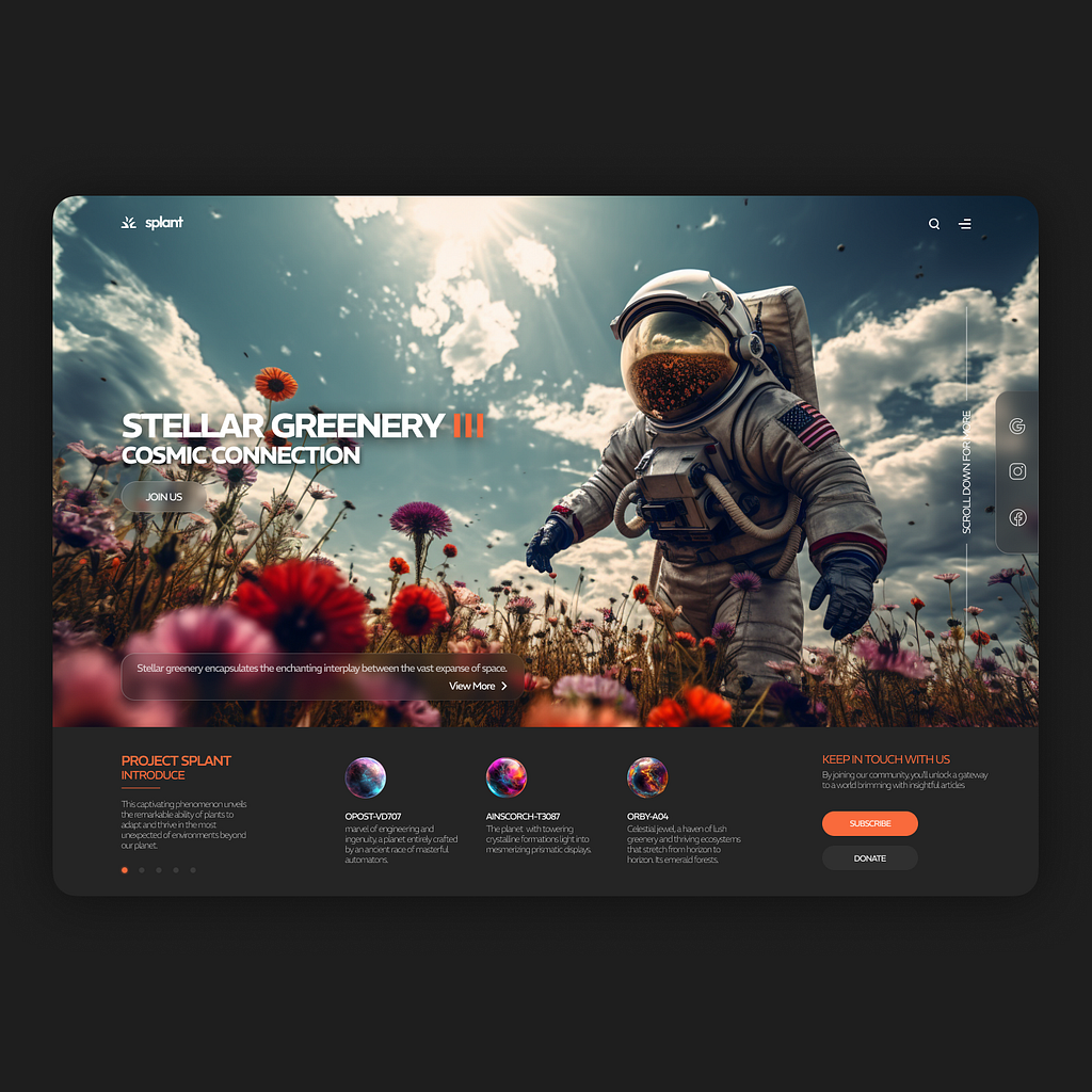 Futuristic Landing Page Design by costureWorks on Dribbble