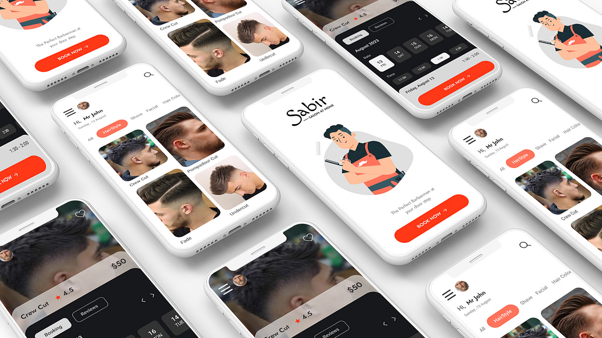 Barber App by Sunil kumar on Dribbble