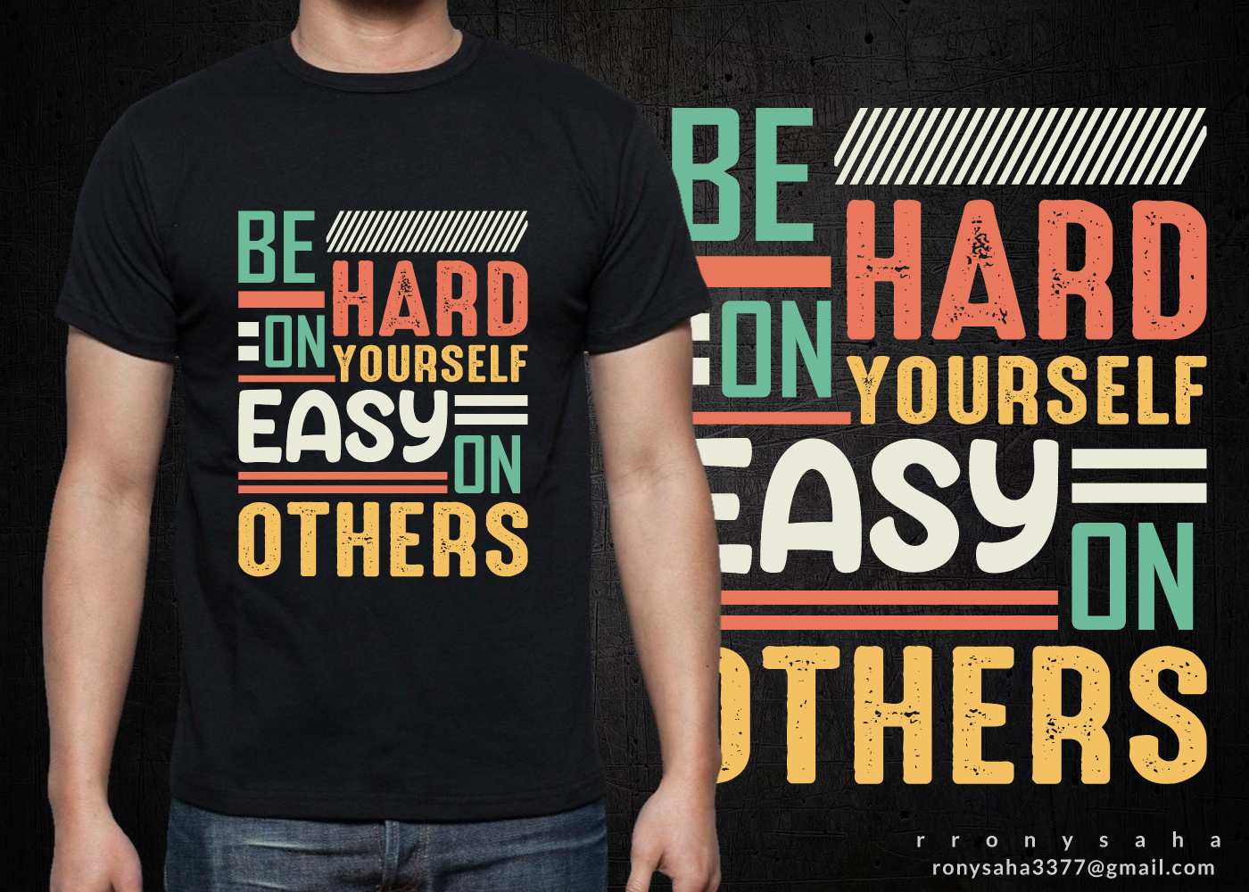 Free Modern typography/text based t-shirt design|free download by Rony ...