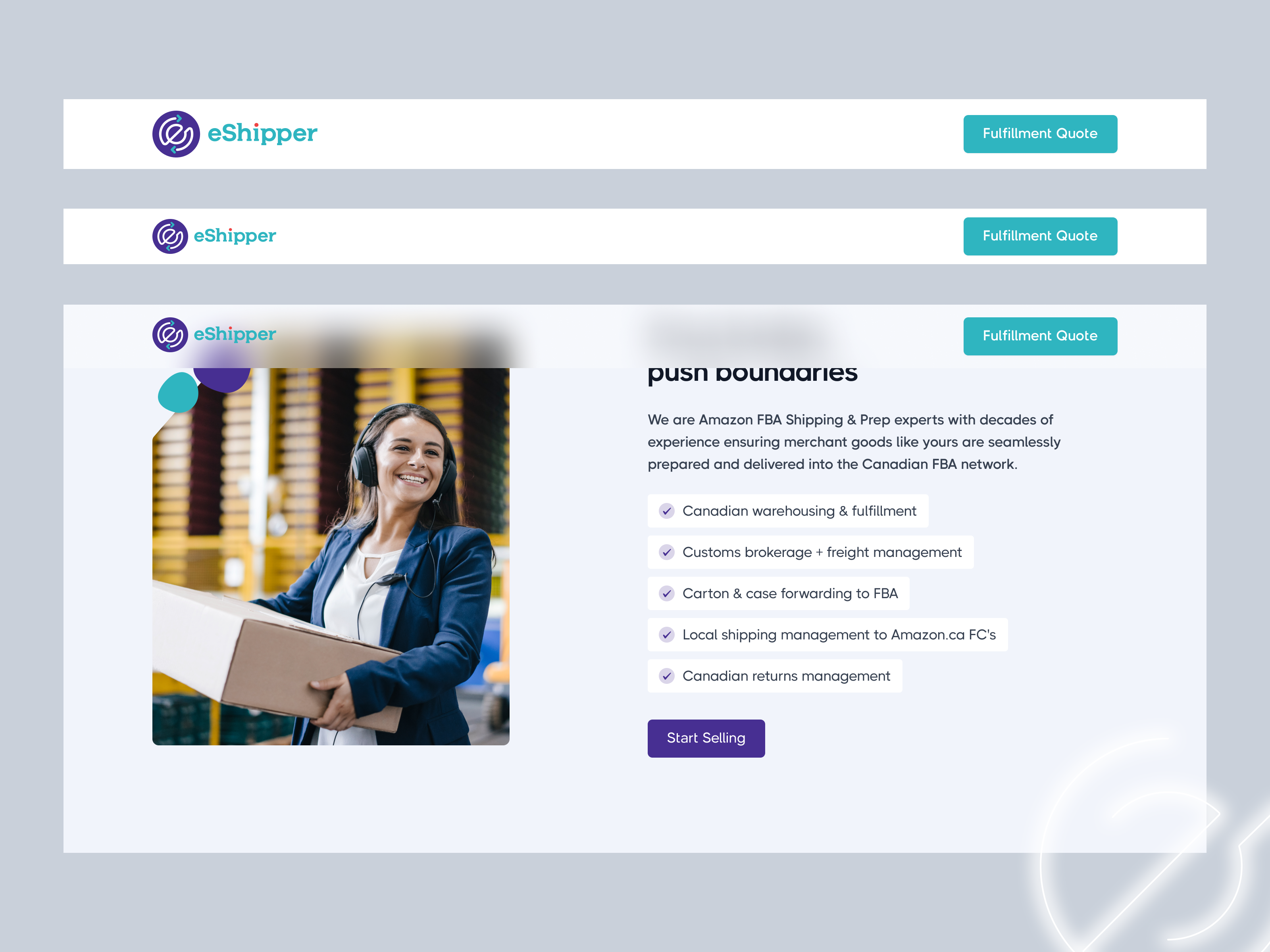 eShipper Landing Page Design by Denys A☘️ on Dribbble