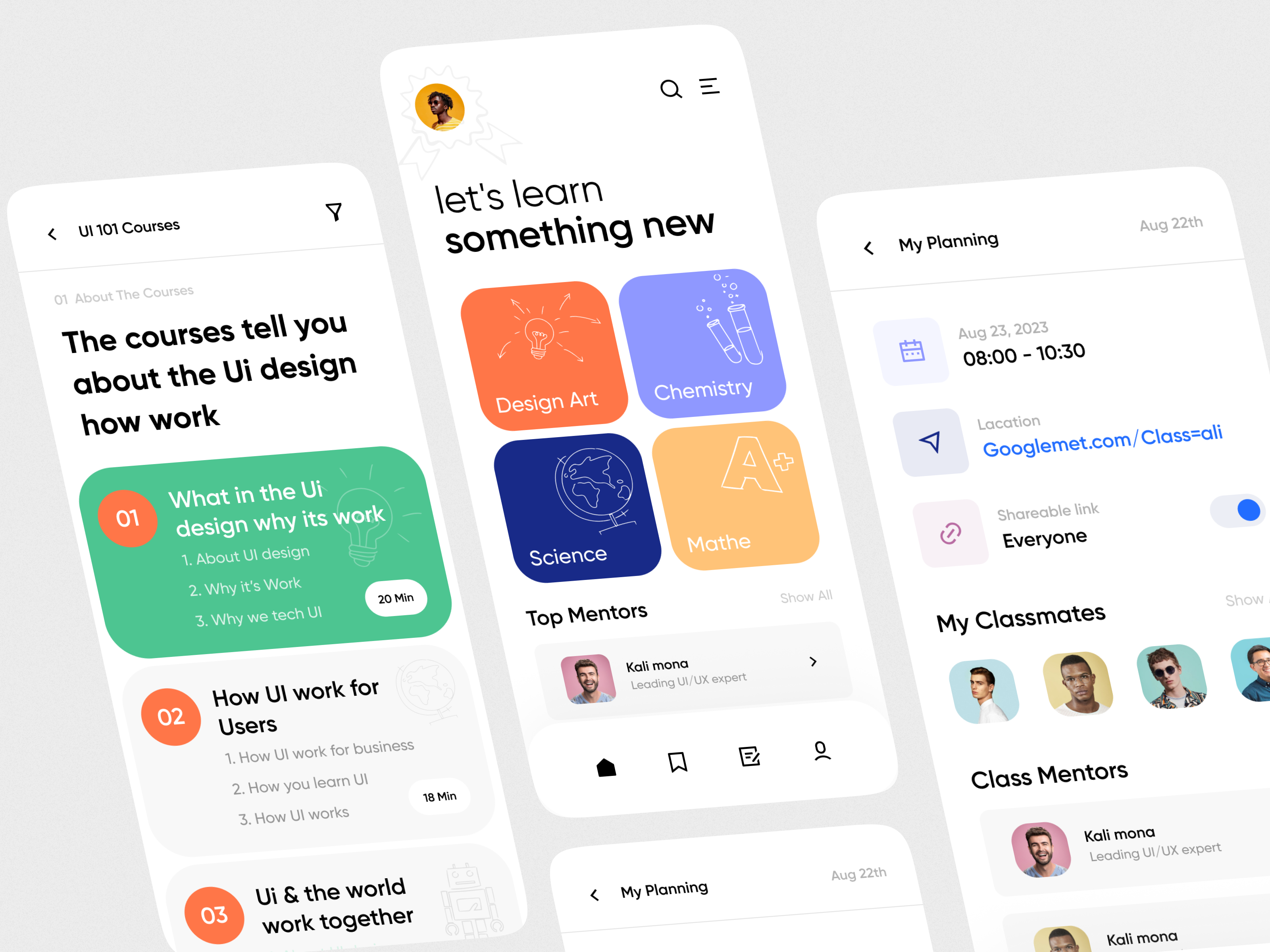 E-learning Mobile App Concept by Awe Mobile App for Awe Design Studio ...