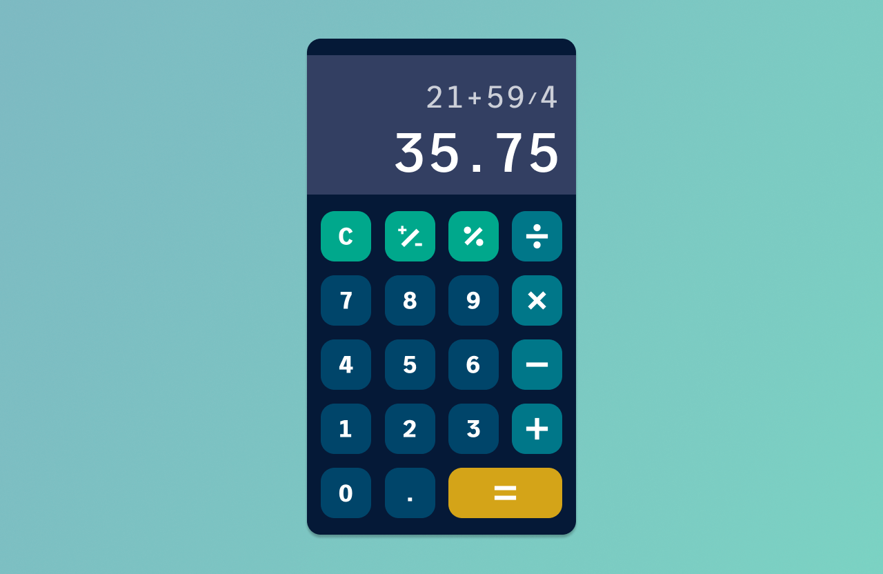 UI Design Challenge 004: Calculator by Rayne Leroux on Dribbble