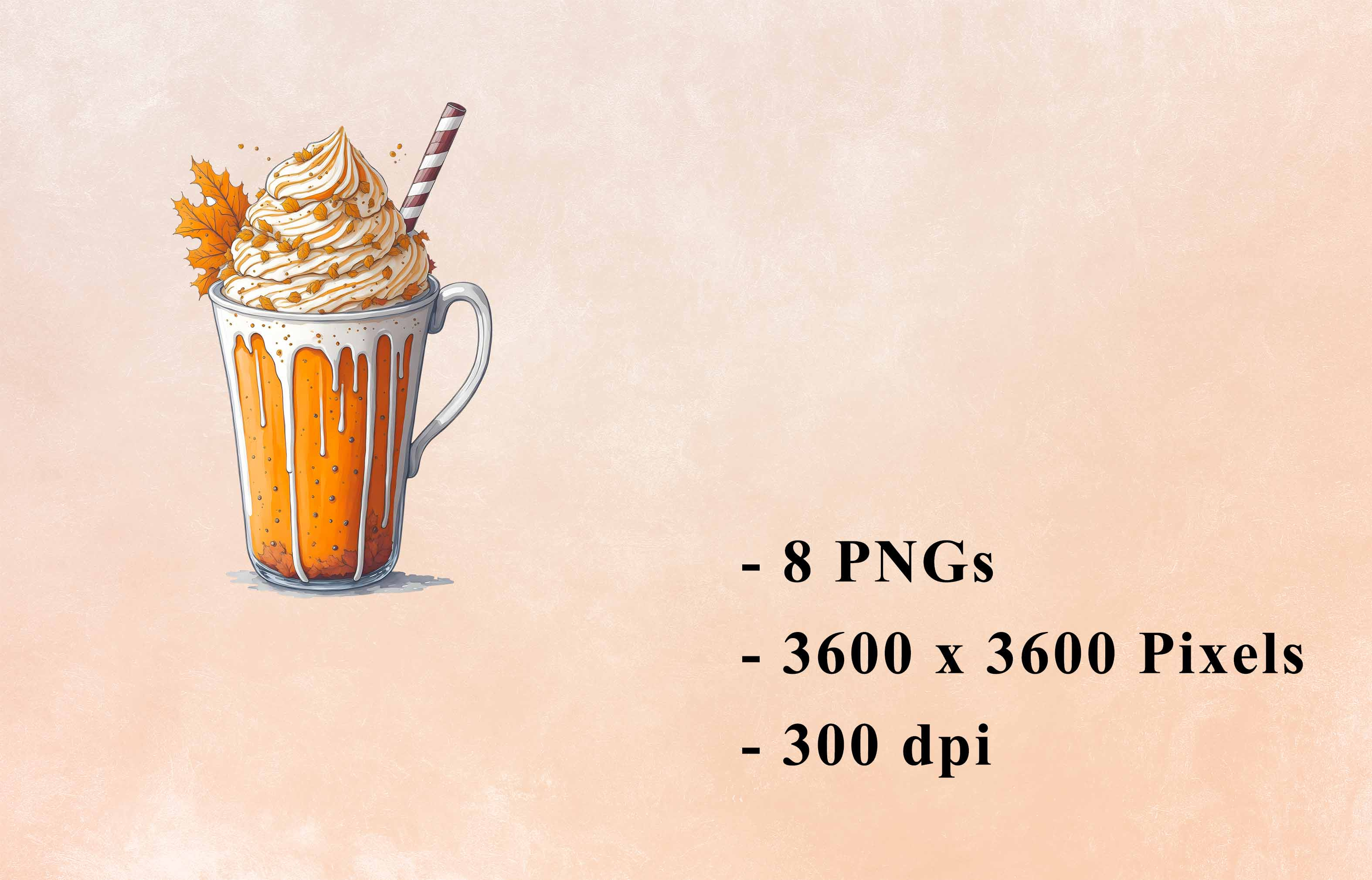Cozy Fall Drinks Watercolor Clipart Bundle by Hearts and Peaches on ...