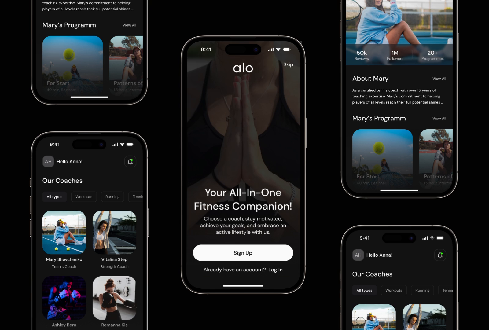 Fitness App - Coach Profile & Share Button by Anna Helyk on Dribbble