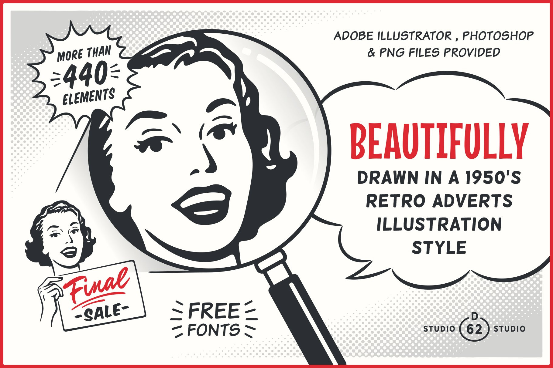 1950s Retro Style Ad Templates by Abdallah Bashiru on Dribbble