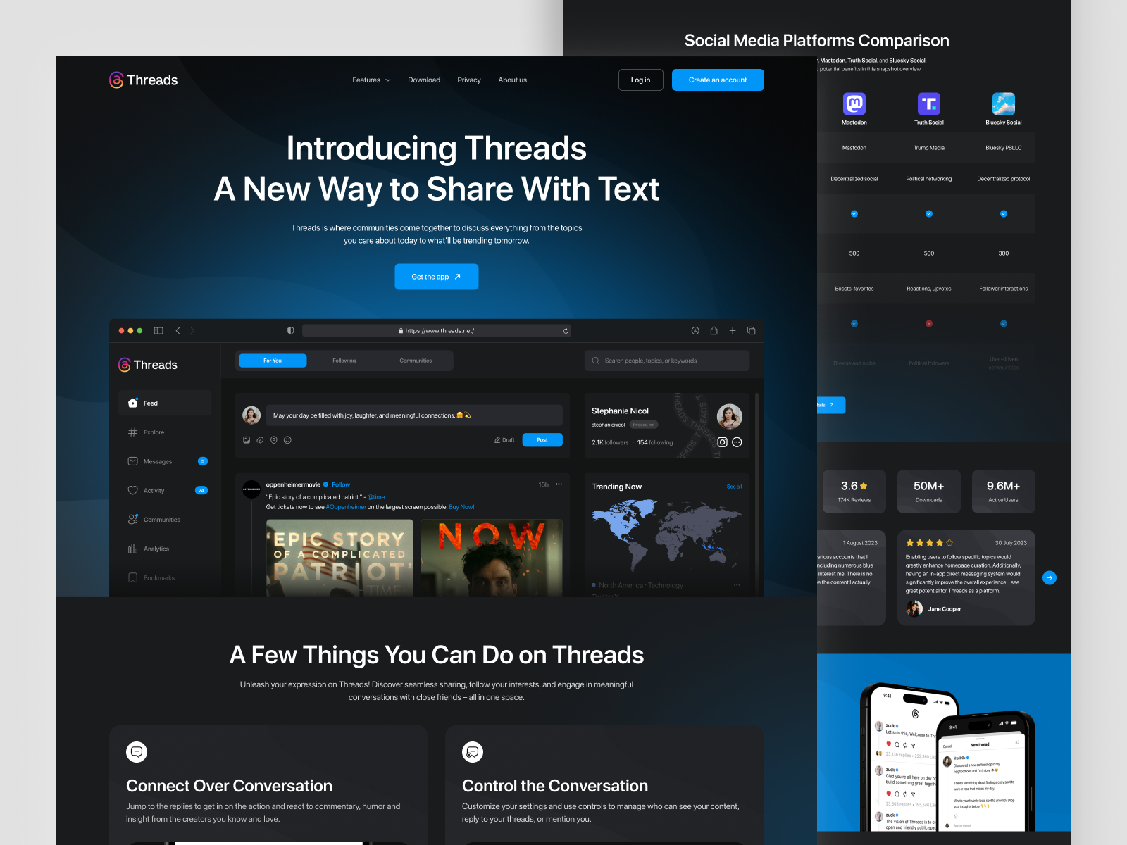 Threads - Social Media Platform Landing Page Concept by Razaan Shah for ...