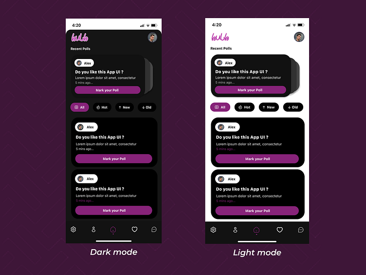 Bulb - Polling App UI by Kaviko AK on Dribbble