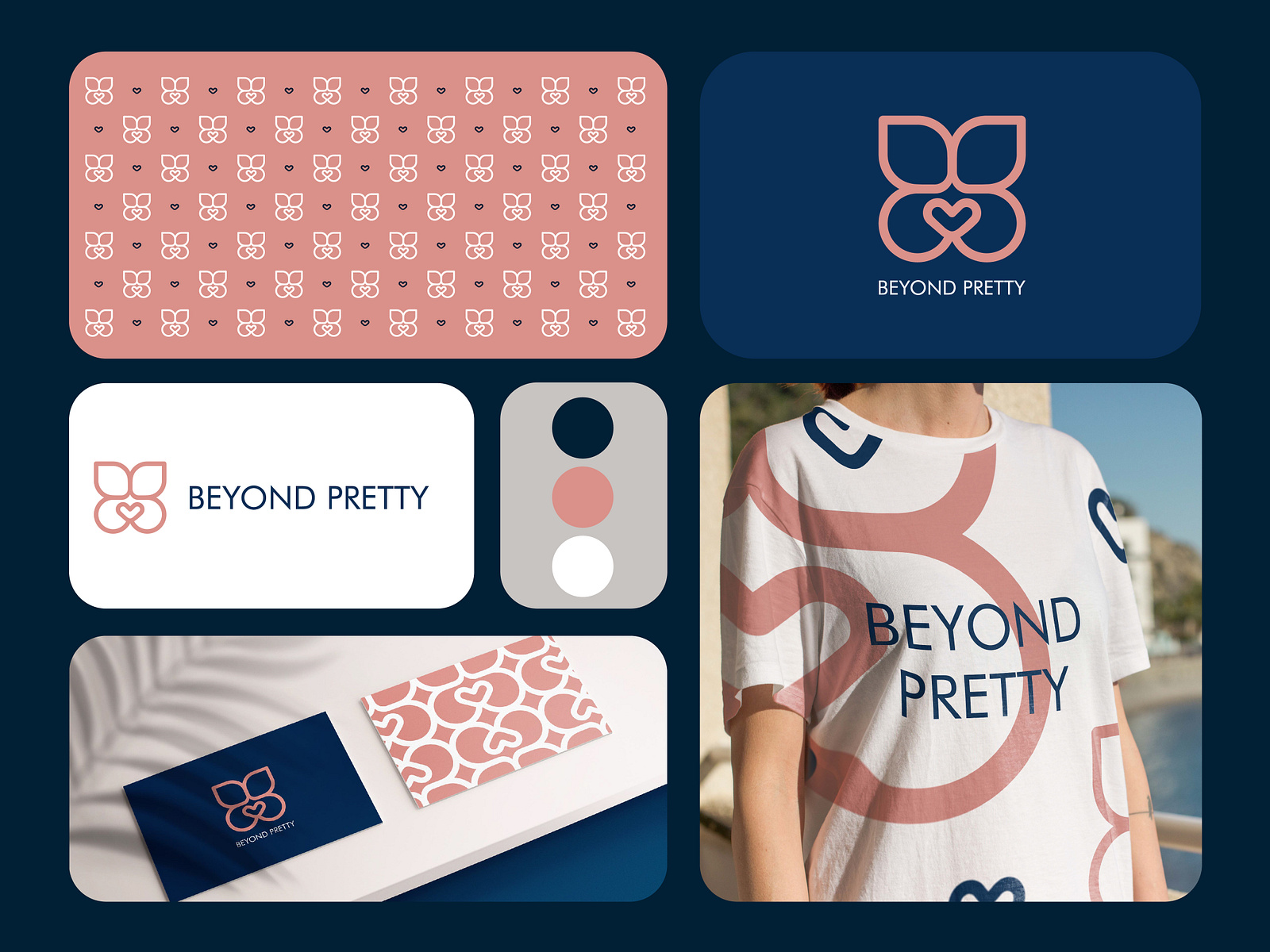 Beyond Pretty Visual identity by Marina Gergis on Dribbble