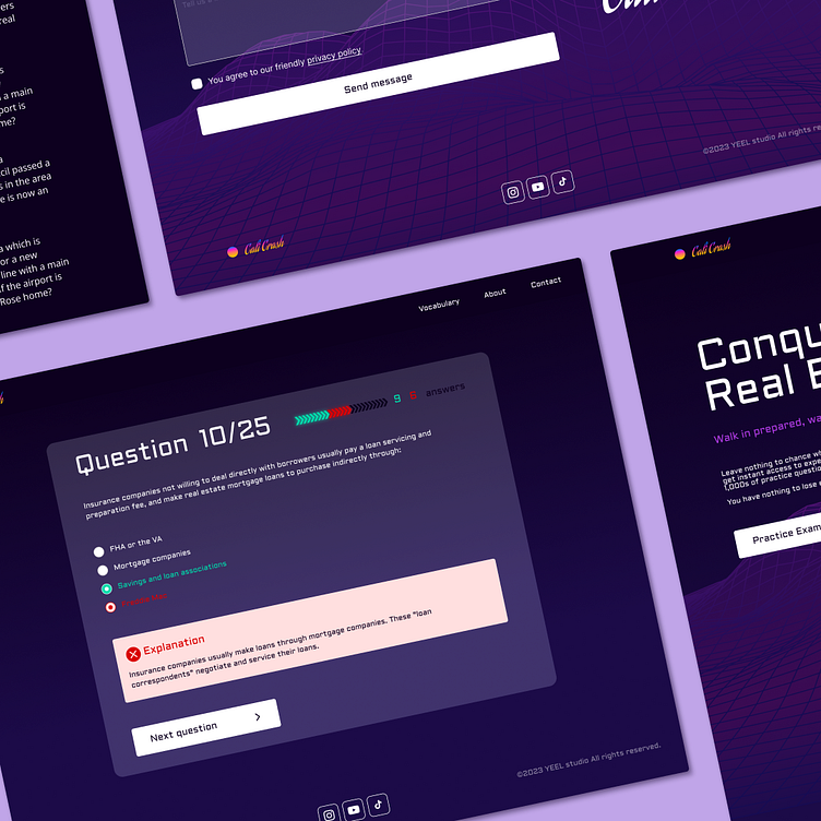 Dashboard + website study platform by Cabbagero on Dribbble