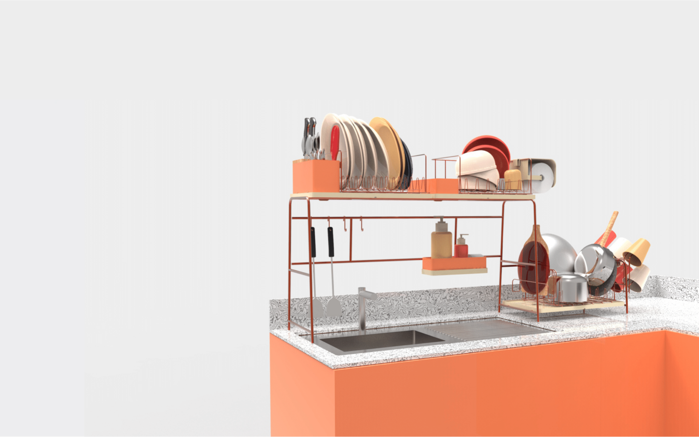 Modular Kitchen Rack by Fildzah Zata on Dribbble