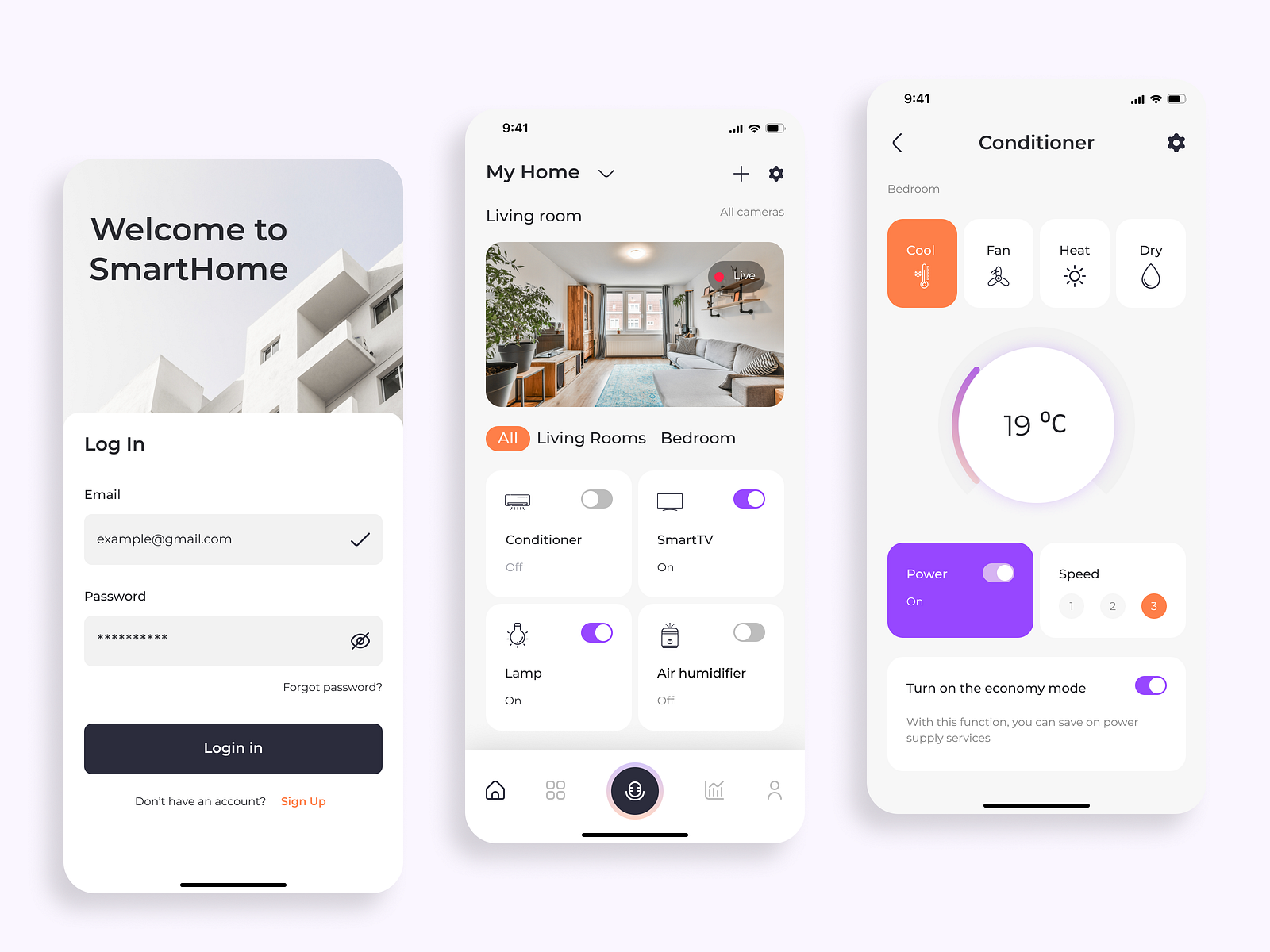 Smart Home Mobile App by Ксения on Dribbble