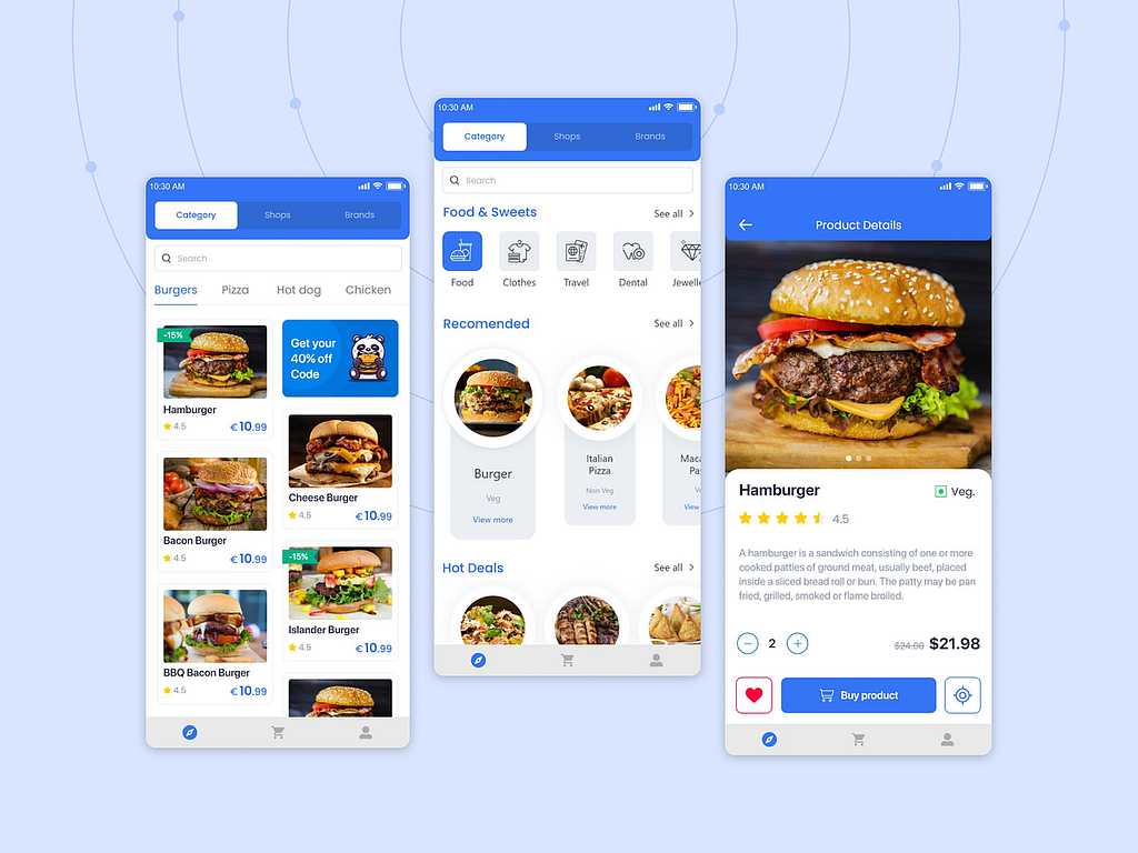 Burger Buddy | Food delivery app UI/UX by Kuldeep Singh on Dribbble