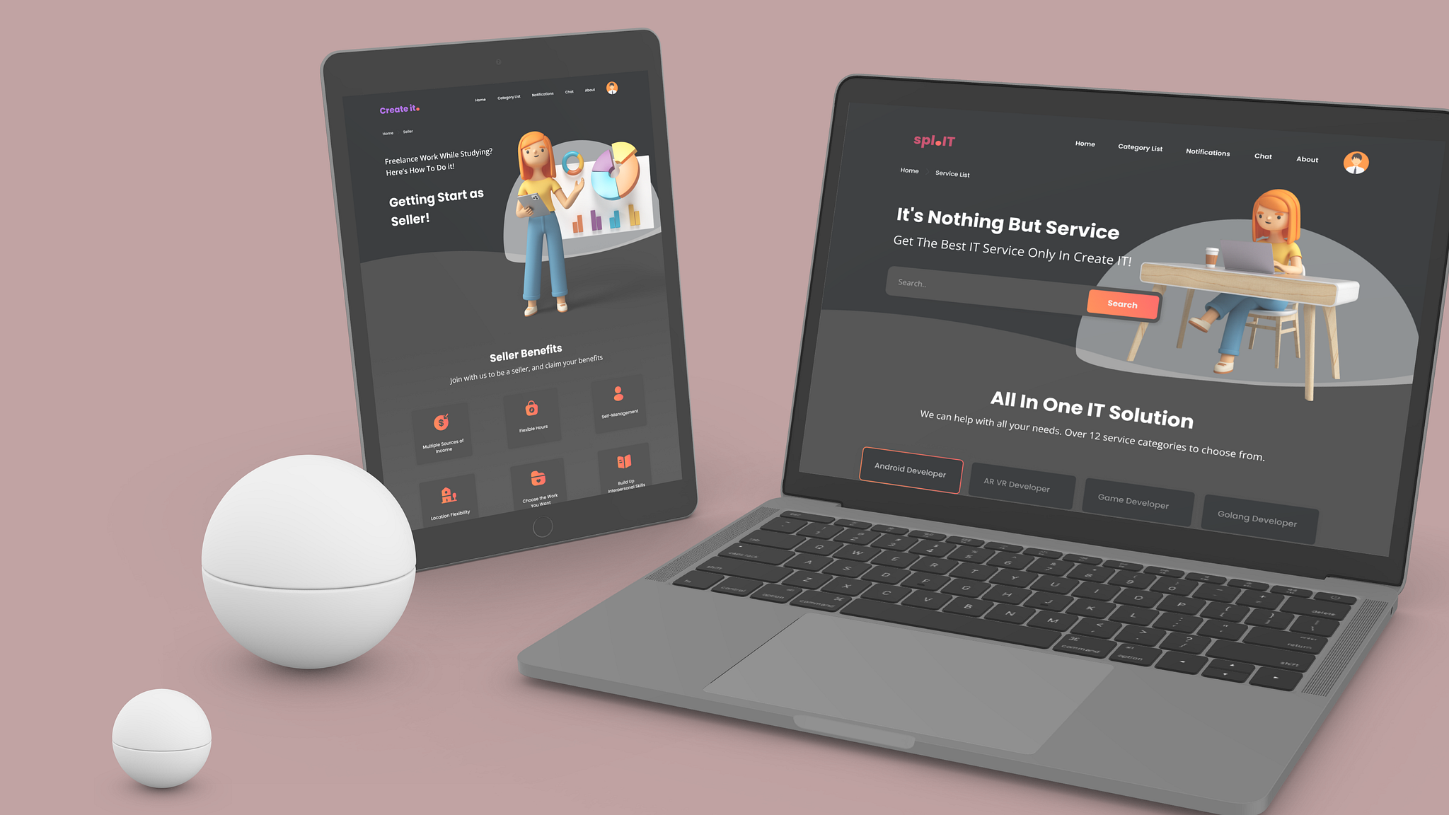 Mockup Website Spl.it by Meila Prna on Dribbble