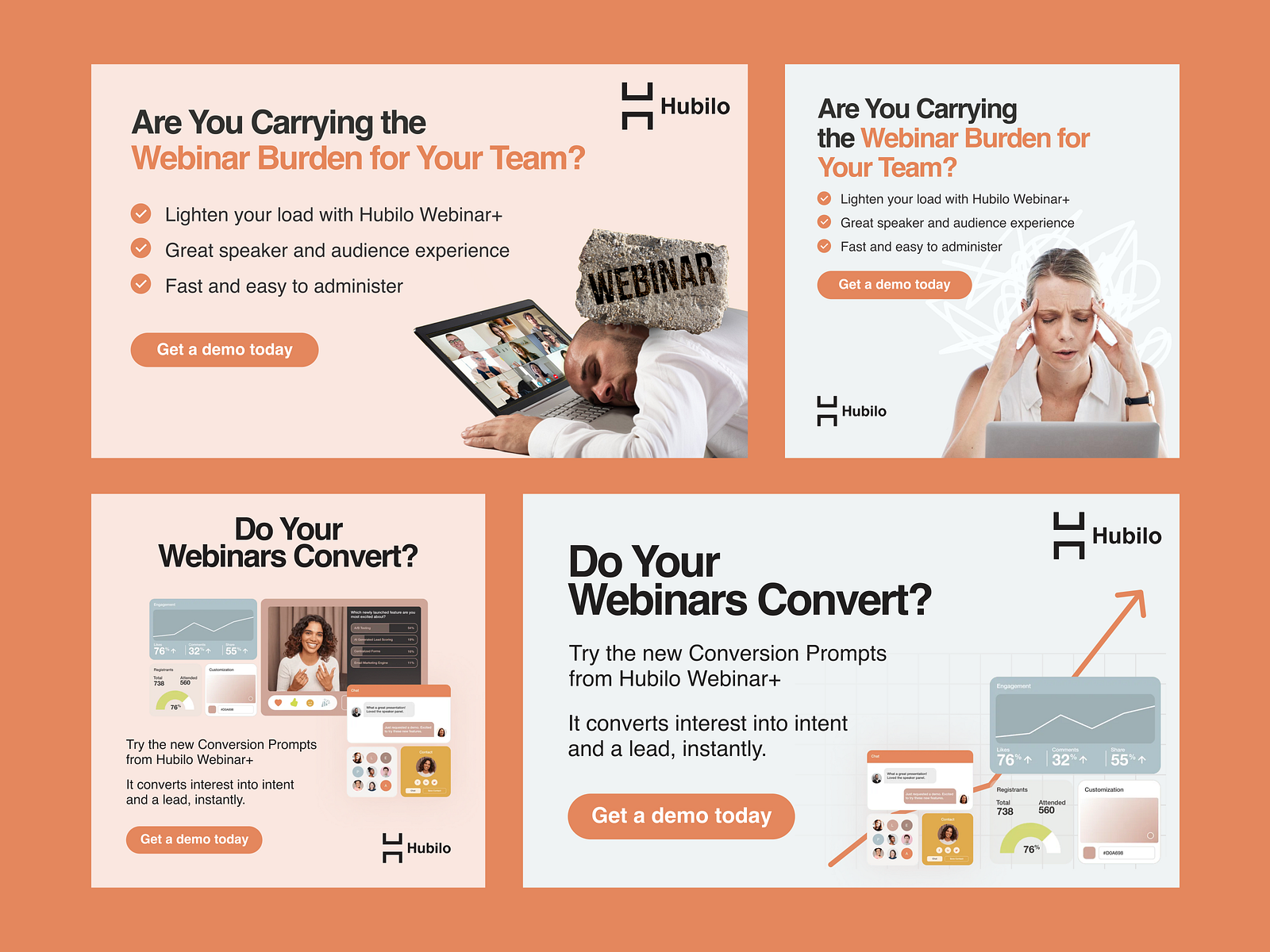 Hubilo - LinkedIn ads by Sohag on Dribbble