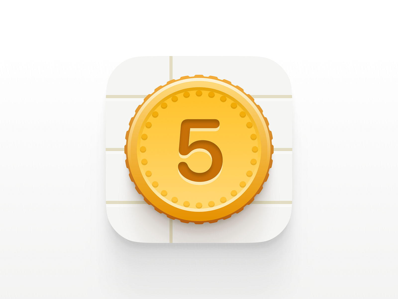 App Icon for Five Cents by Andrew on Dribbble