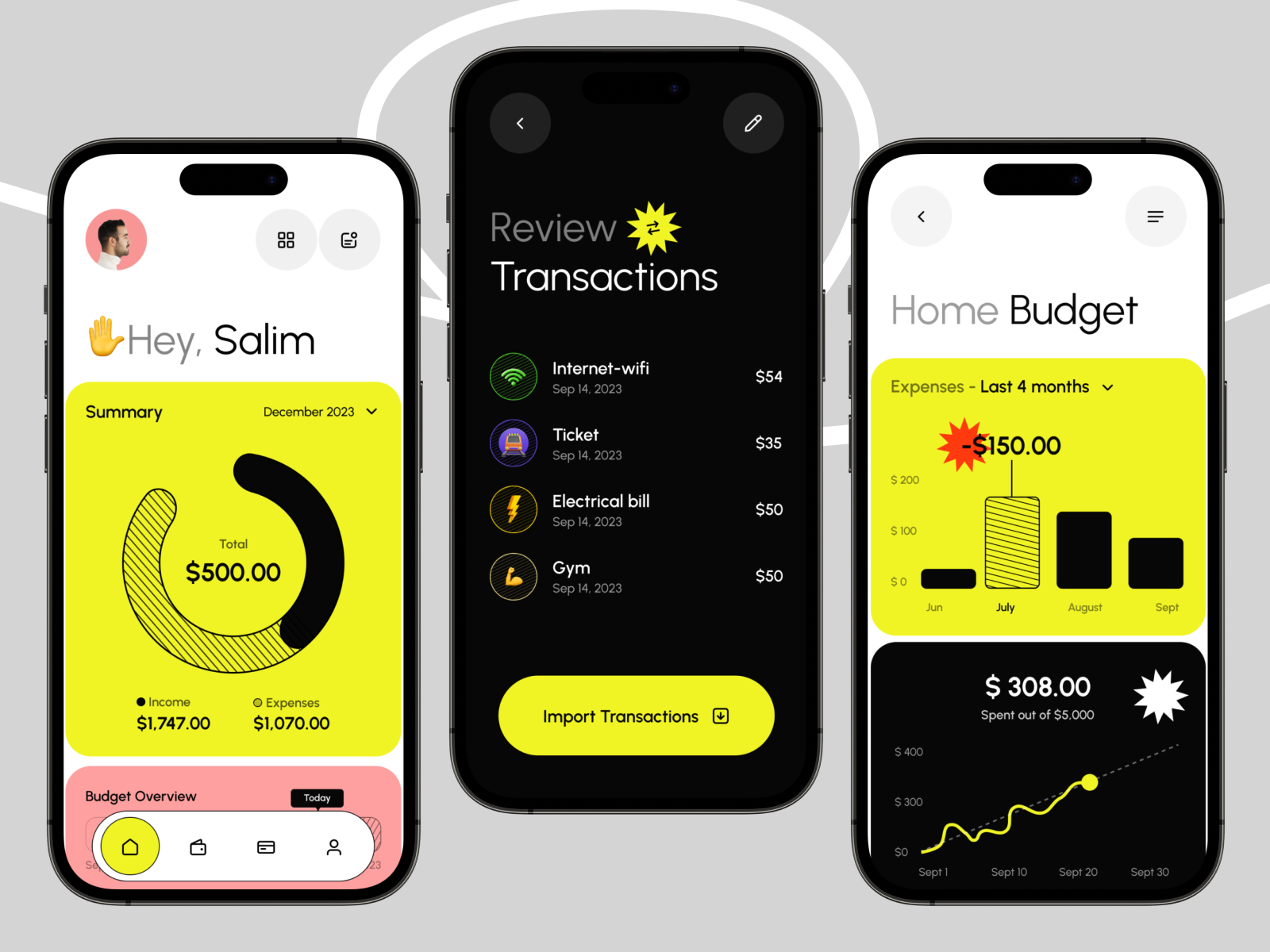 Budget Application UI by Sadax Studio on Dribbble