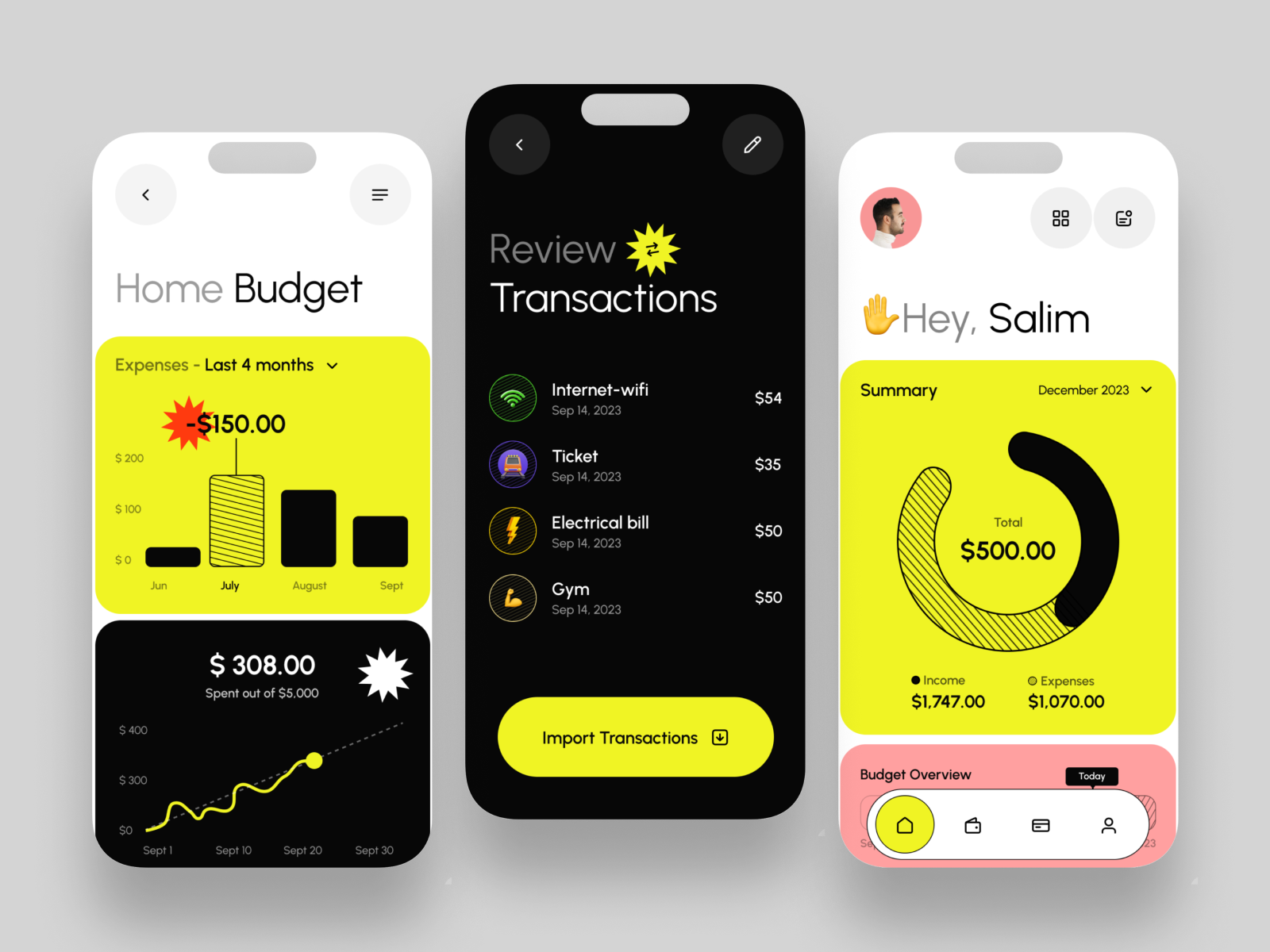 Budget Application UI by Sadax Studio on Dribbble