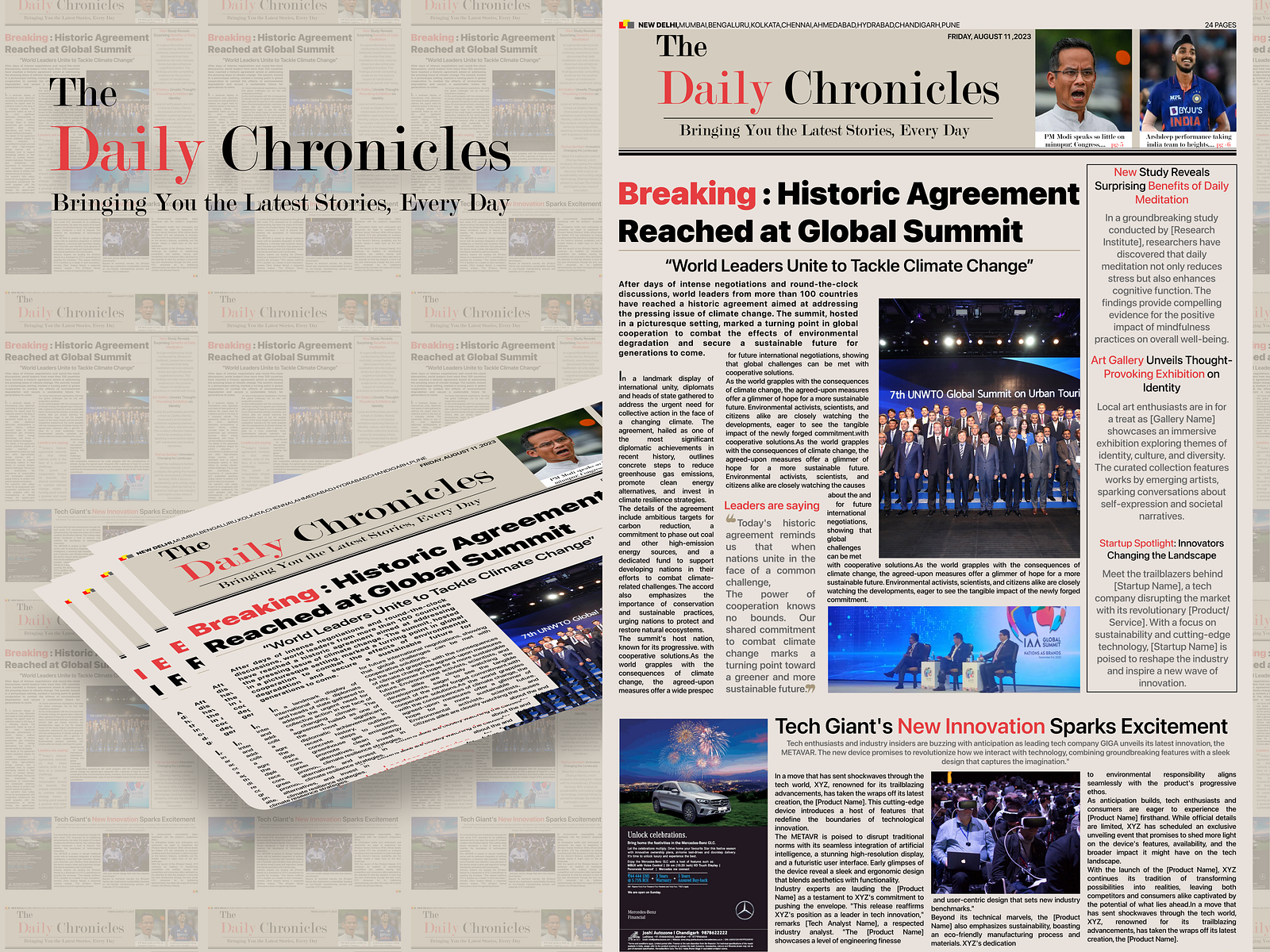 The Daily Chronicles My newspaper design idea. by Akashdeep Singh on ...