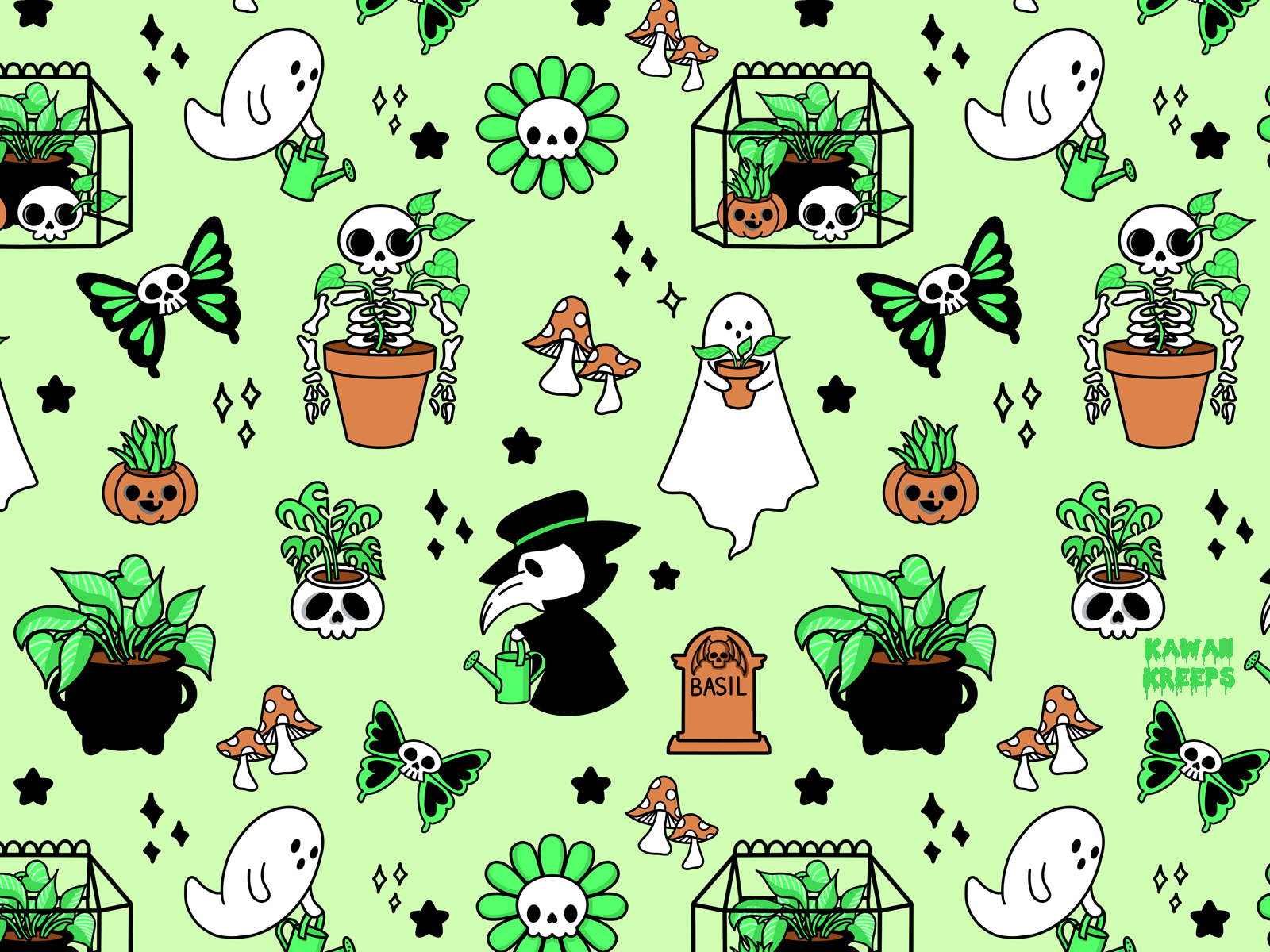 Spooky Garden by Kawaii Kreeps on Dribbble