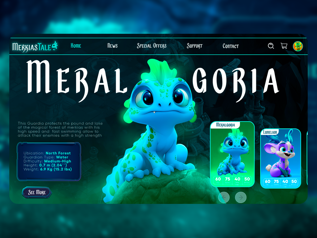 Web Fantasy Game Design Landing Page by Entertact com on Dribbble