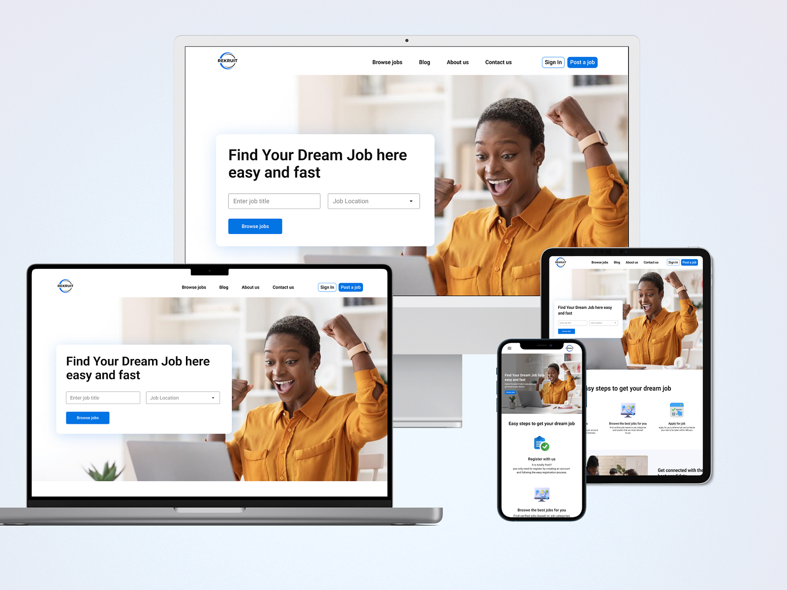 Rekruit Project full project by Iziomoh Tosan on Dribbble