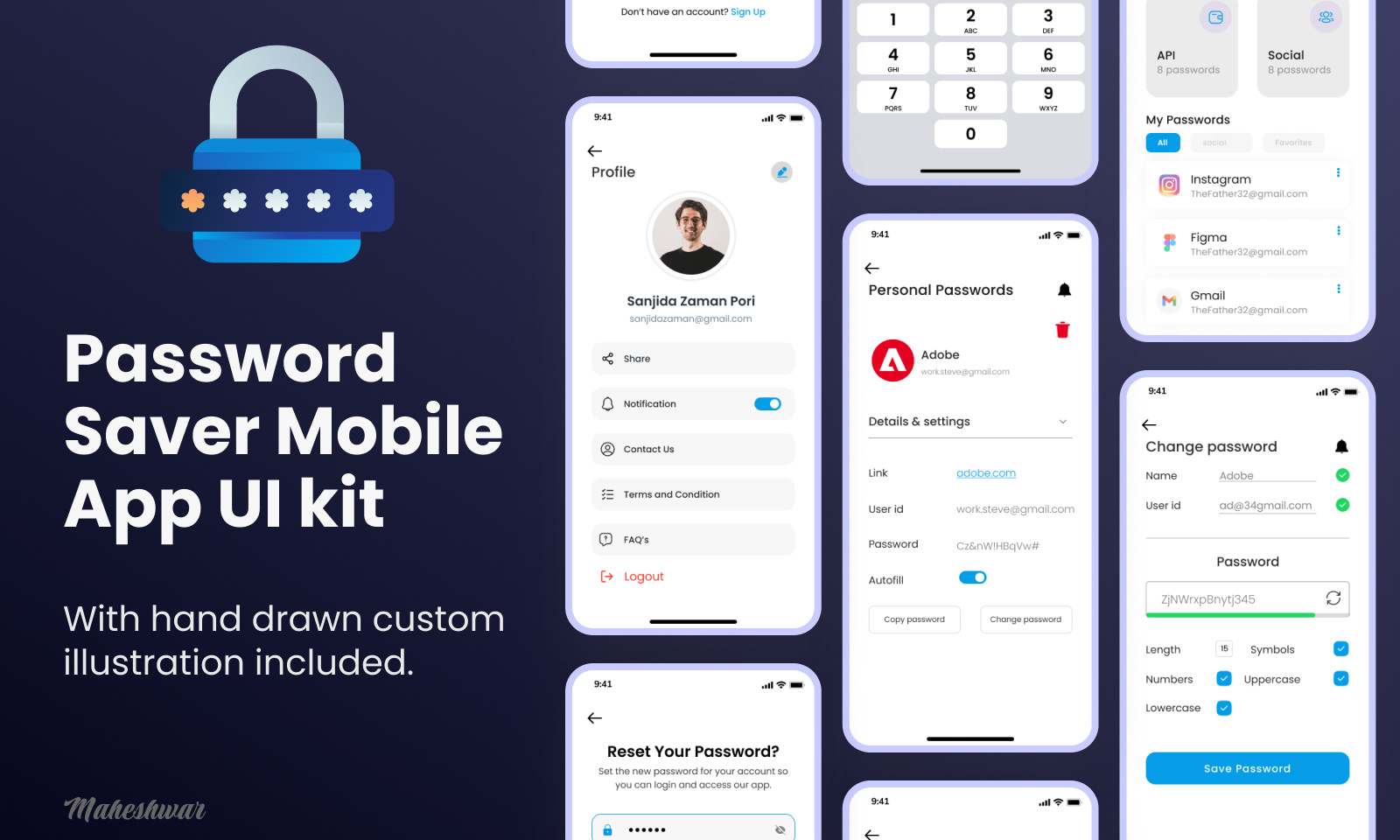 Password Saver by Mahesh on Dribbble
