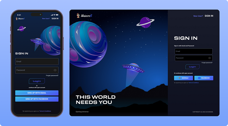 Login Screen My new project .. by AK Parvez on Dribbble