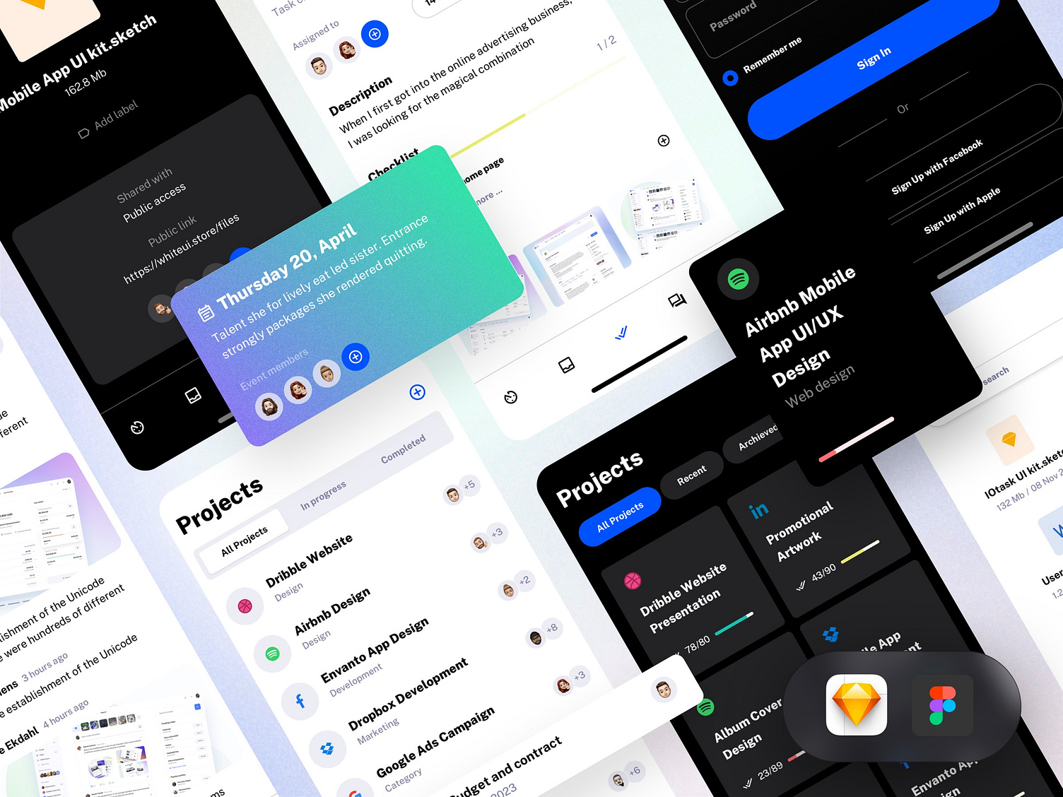 Tasksy UI kit for Productivity Mobile Apps by WhiteUI.Store on Dribbble