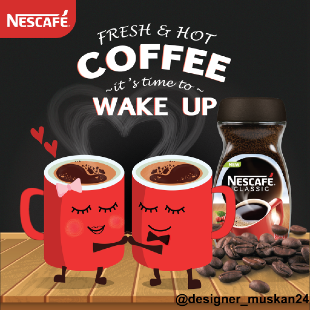 Nescafe Advertisement Poster by Muskan Bansal on Dribbble