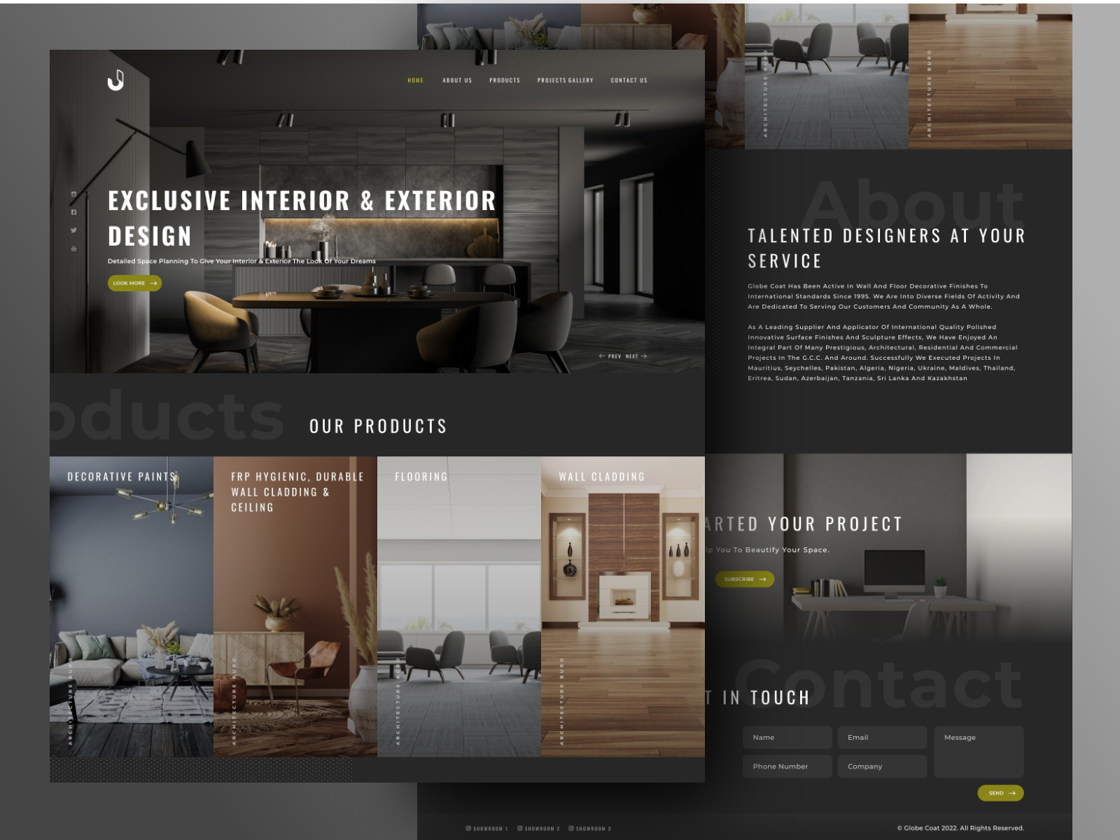 Interior exterior landing page design by Josy on Dribbble