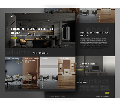 Interior exterior landing page design by Josy on Dribbble
