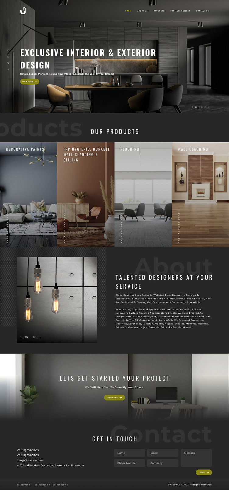 Interior exterior landing page design by Josy on Dribbble