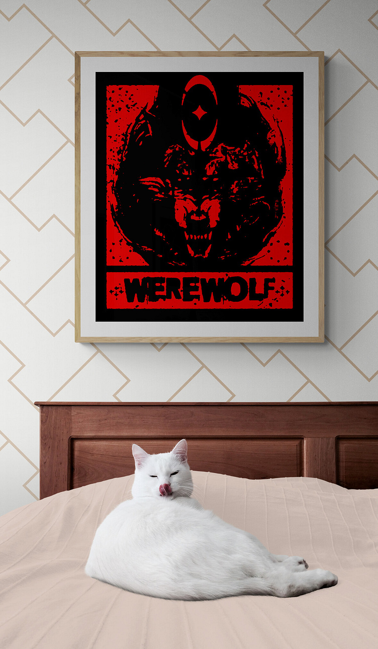 werewolf poster design (graphic design) by MF1 STUDIO on Dribbble