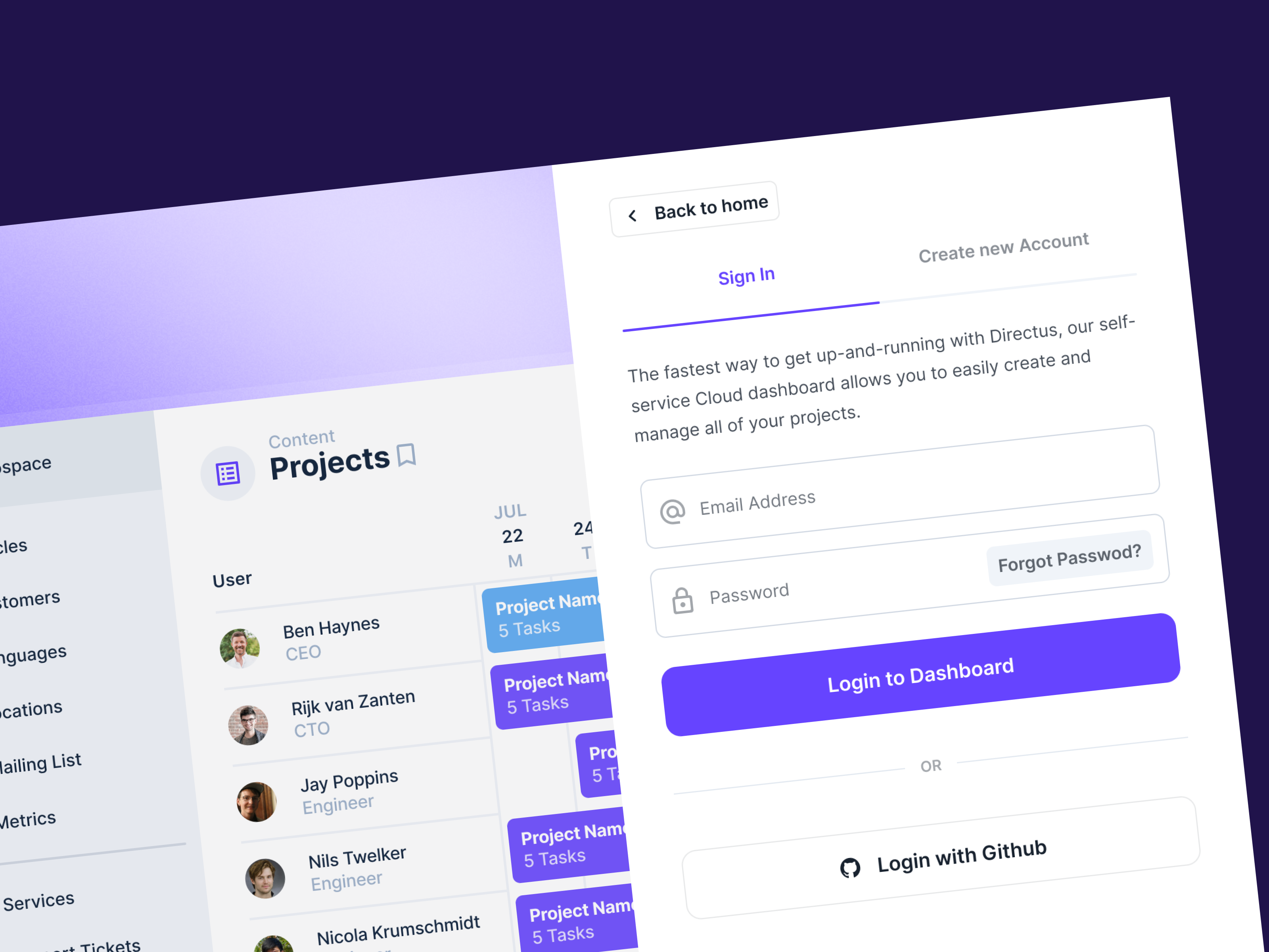 Directus - Sign in page ui by Nicholas Ergemla for Directus on Dribbble